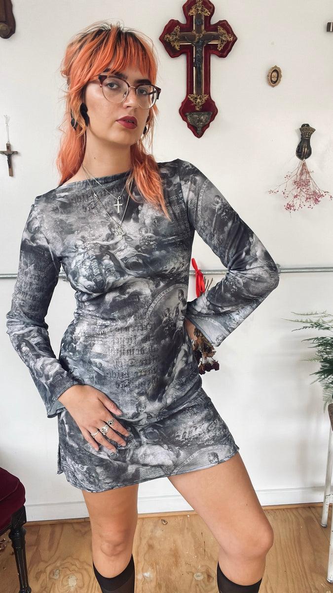 The Rohan Dress in Sanctus Print – Veronica Velveteen